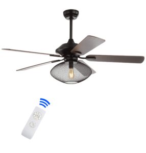 jonathan y jyl9605a clift 52" 1-light mid-century led ceiling fan with remote, transitional, glam, classic, modern, contemporary, living room, family room, dining room, bedroom, oil rubbed bronze