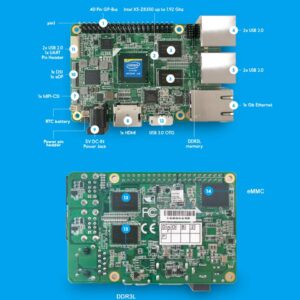 AAEON UP Board 4GB RAM/64GB EMMC - a Win10 Development Board Compatible with Raspberry Pi HAT Support Linux & Android OS