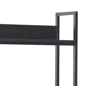 vidaXL Computer Desk: Large, Black, 47.2"x23.6"x54.3", Industrial Style Office Desk with Bookshelf, Engineered Wood, Powder-Coated Metal, Ideal for Home and Office Use