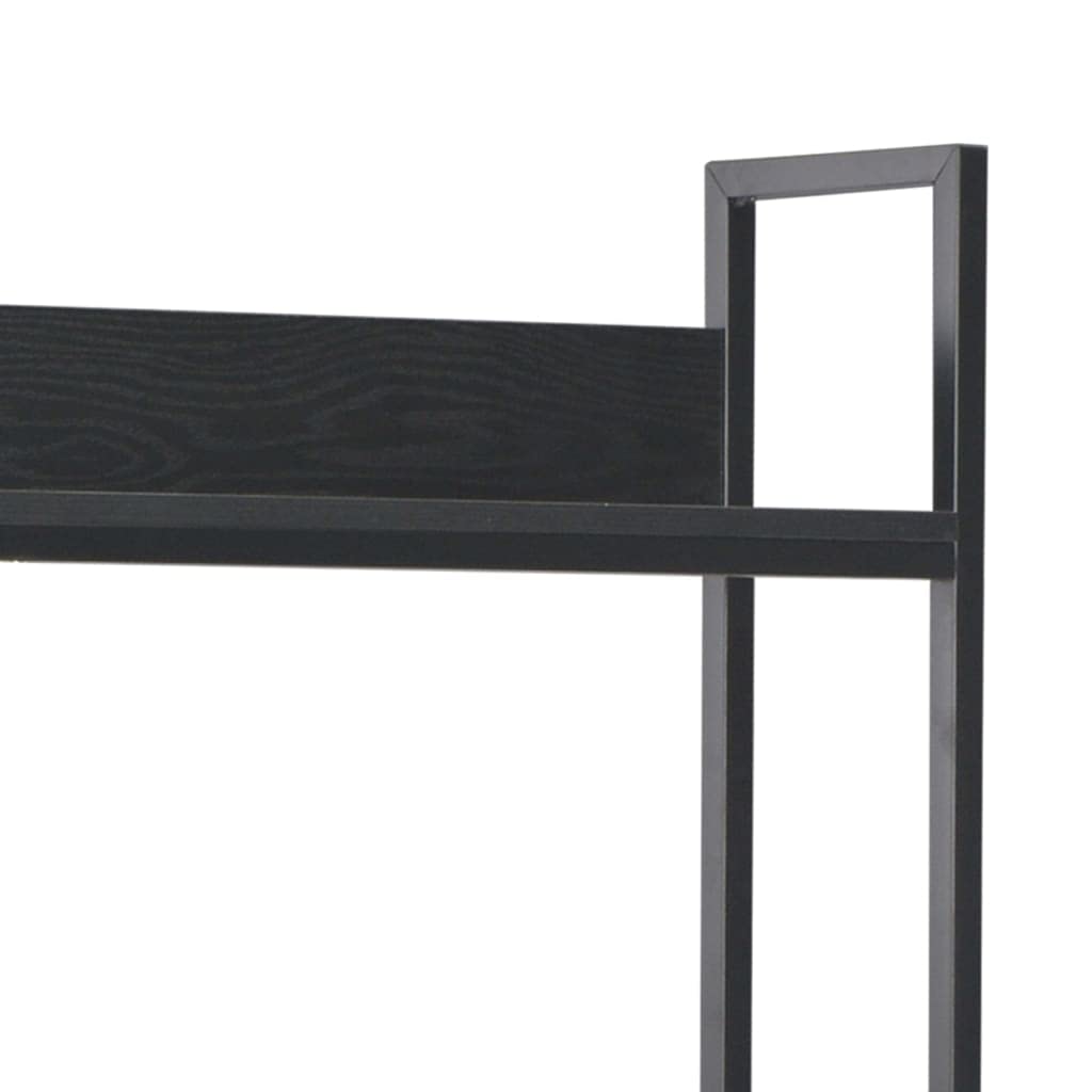 vidaXL Computer Desk: Large, Black, 47.2"x23.6"x54.3", Industrial Style Office Desk with Bookshelf, Engineered Wood, Powder-Coated Metal, Ideal for Home and Office Use