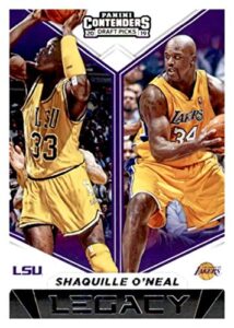 2019-20 panini contenders draft picks legacy #19 shaquille o'neal los angeles lakers/lsu tigers basketball card