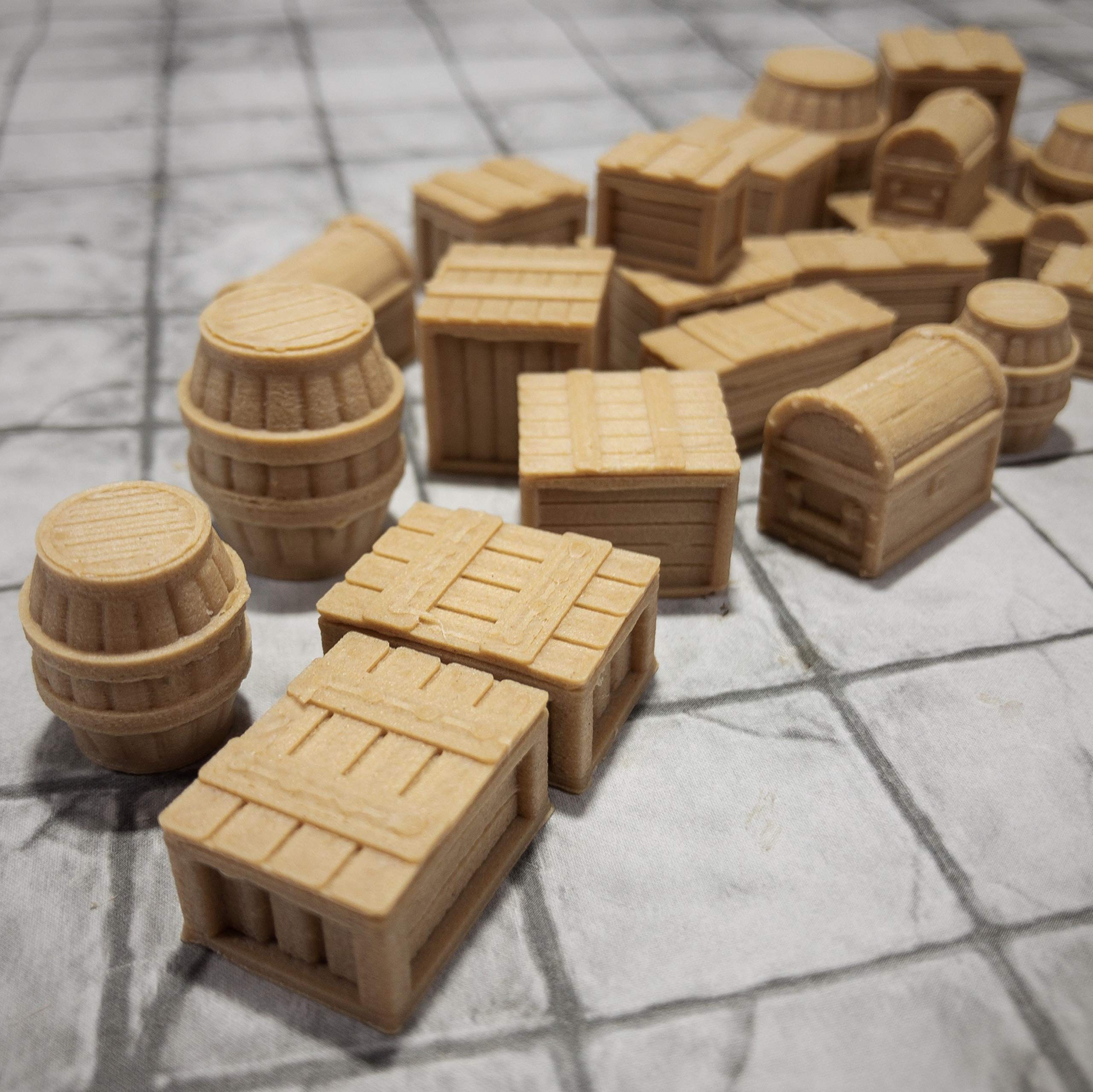 Extruded Gaming Pine Crates Barrels and Chests