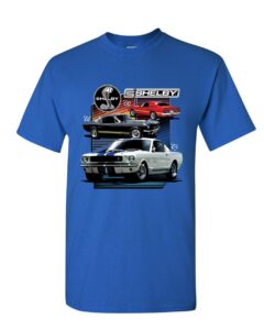 ford mustang shelby gt350 gt500 t-shirt american muscle cars mens tee shirt royal blue large