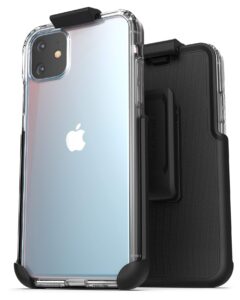 encased iphone 11 belt clip case (2019) ultra slim clear back cover with holster