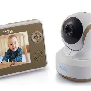 MOBI MobiCam DXR-M1 Baby Monitoring System with Smart Auto Tracking, Night Vision, Remote Pan & Tilt, Lullabies, Quad View, Baby Monitor, Baby Monitoring System, Baby Camera