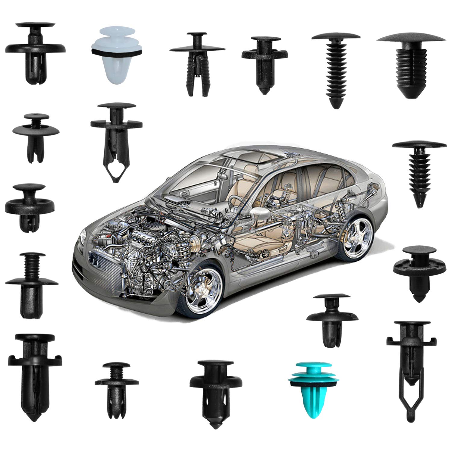 Car Retainer Clips Fasteners Cars Body Kits 32 Most Popular Sizes 715 PCS Car Door Panel Trim Clips Kit 1 Pcs Fastener Remover for Ford GM Toyota Honda Chrysler BMW Benz Nissan Subaru Audi Mazda