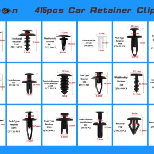 Car Retainer Clips Fasteners Cars Body Kits 32 Most Popular Sizes 715 PCS Car Door Panel Trim Clips Kit 1 Pcs Fastener Remover for Ford GM Toyota Honda Chrysler BMW Benz Nissan Subaru Audi Mazda