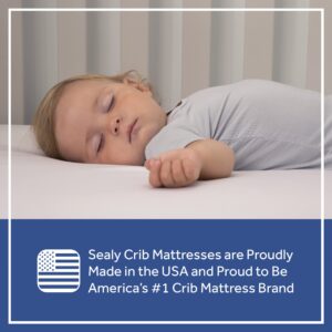 Sealy Posture Haven Orthopedic Antibacterial 2-Stage Dual Firm Waterproof Baby Crib Mattress & Toddler Bed Mattress, Non-Toxic, Air Quality Certified, 182 Premium Coils, Made in USA, 52"x28"