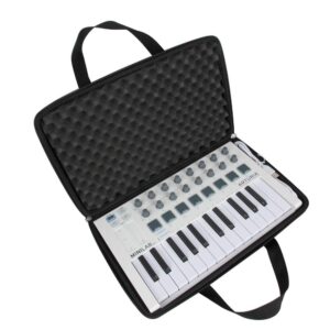 hermitshell travel case for arturia minilab mkii/arturia minilab 3 mini inverted midi controller