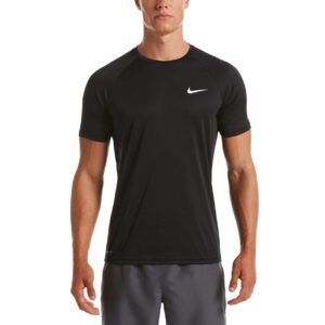 nike men's standard short sleeve hydrogu, black, x-large