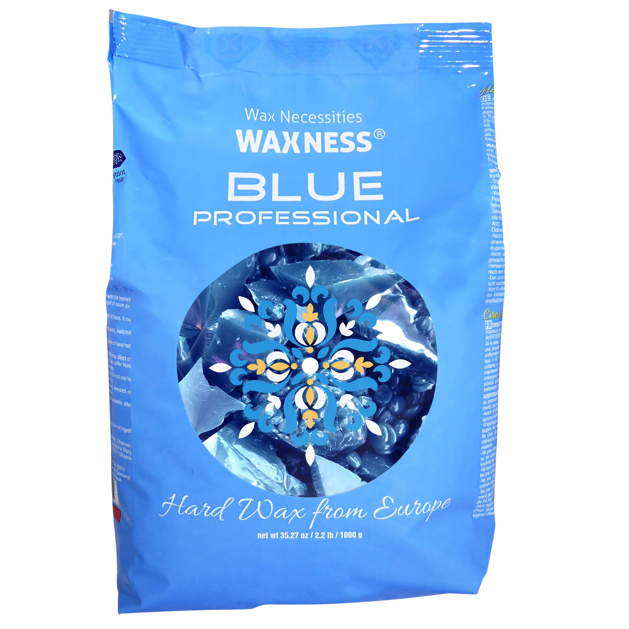 Waxness Premium Hard Wax Beads Blue Professional 2.2 Pounds