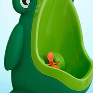 Beetoo Cute Frog Potty Training Urinal for Boys with Hook - Baby Standing Urinal Potty Trainer with Funny Aiming Target - Blackish Green