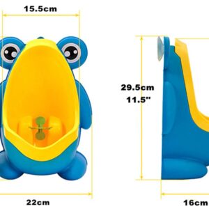 Beetoo Cute Frog Potty Training Urinal for Boys with Hook - Baby Standing Urinal Potty Trainer with Funny Aiming Target - Blackish Green