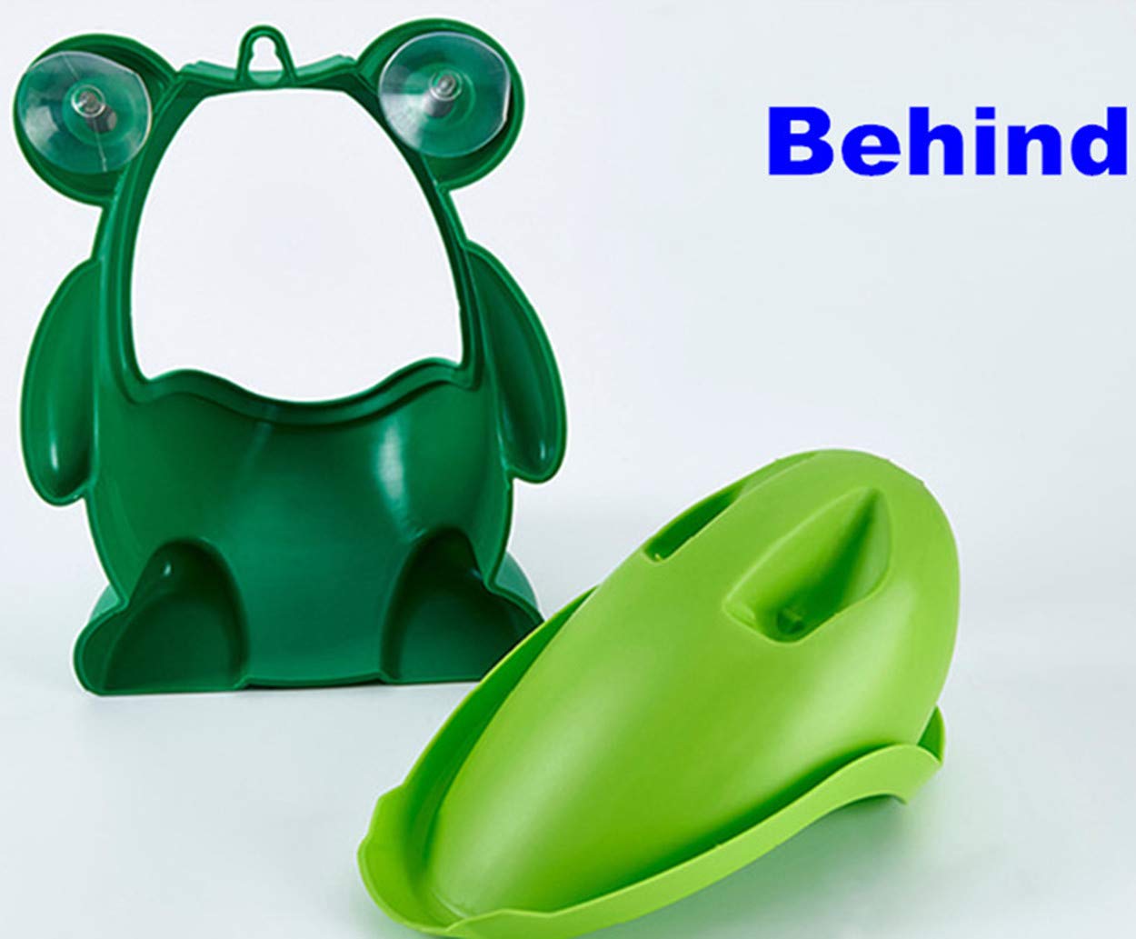 Beetoo Cute Frog Potty Training Urinal for Boys with Hook - Baby Standing Urinal Potty Trainer with Funny Aiming Target - Blackish Green