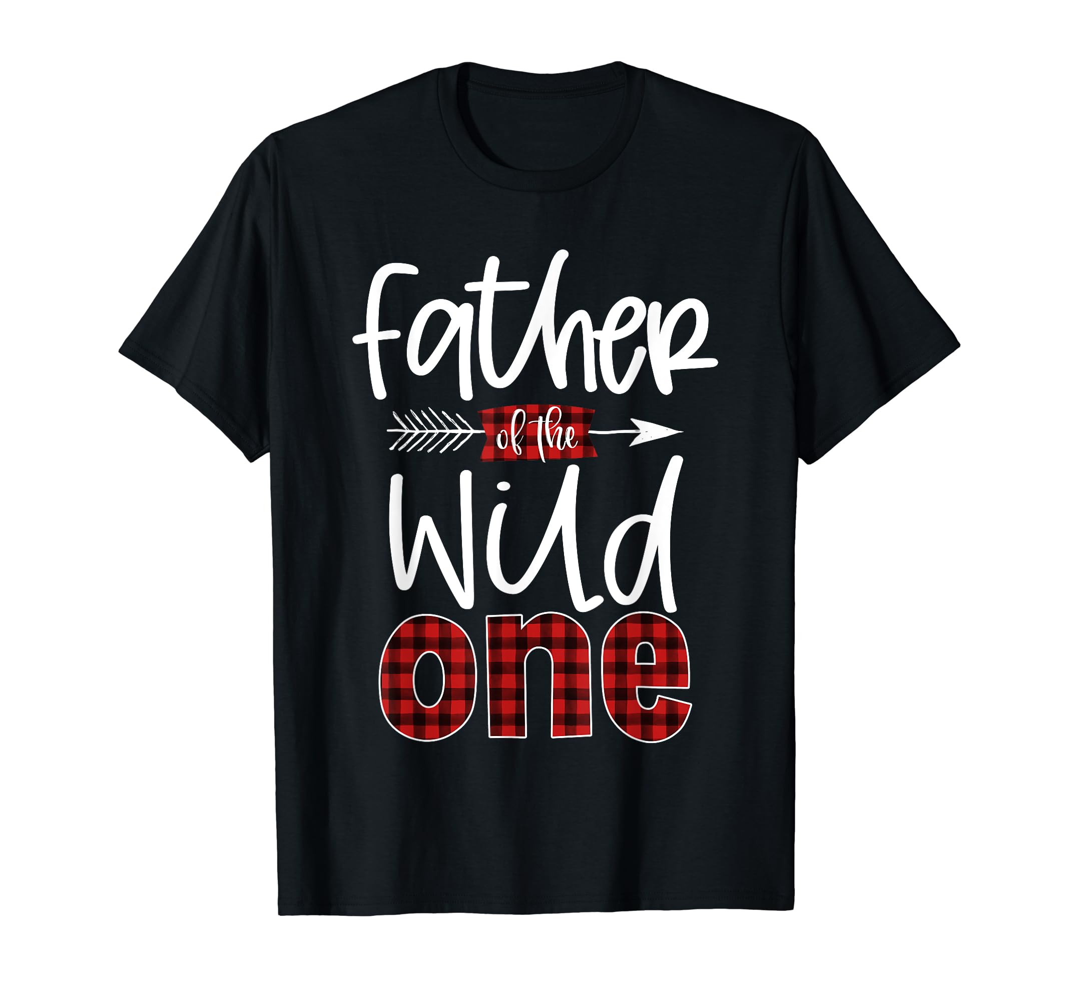 Father of the Wild One Buffalo Plaid Lumberjack 1st Birthday T-Shirt