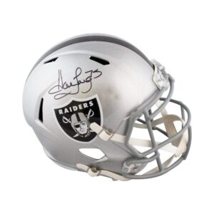 howie long autographed oakland raiders speed full-size football helmet - bas coa