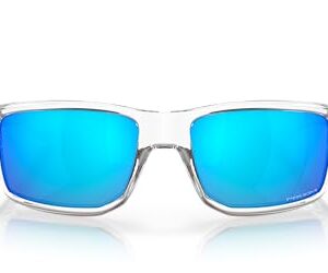 Oakley Men's OO9449 Gibston Square Sunglasses, Polished Clear/Prizm Sapphire, 60 mm