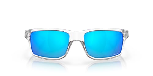 Oakley Men's OO9449 Gibston Square Sunglasses, Polished Clear/Prizm Sapphire, 60 mm