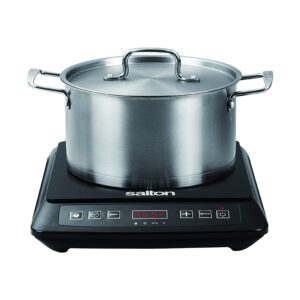 Salton Portable Induction 1500W Cooktop, black, single burner