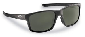 flying fisherman freeline classic polarized sunglasses, matte black frames/smoke lenses, medium