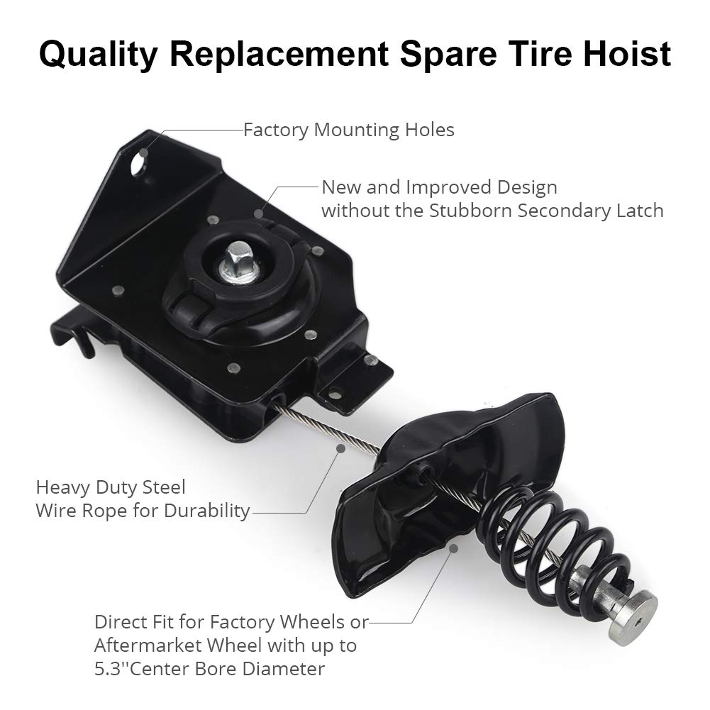 WMPHE Spare Tire Hoist Replacement for 924-510 20870067 Spare Tire Winch Carrier Compatible with Chevy Tahoe Suburban Silverado GMC Sierra 1500 2500 3500 Yukon