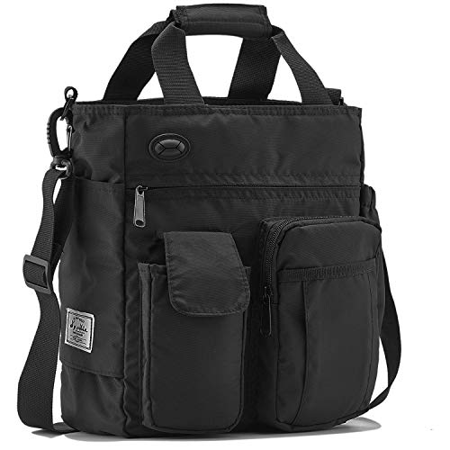 d'yallee Crossbody Messenger Bag Men Waterproof Shoulder Business Work Bag Nylon with Headphone Port