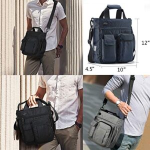 d'yallee Crossbody Messenger Bag Men Waterproof Shoulder Business Work Bag Nylon with Headphone Port