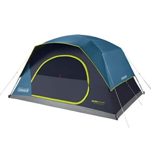 coleman skydome camping tent with dark room technology, 8 person