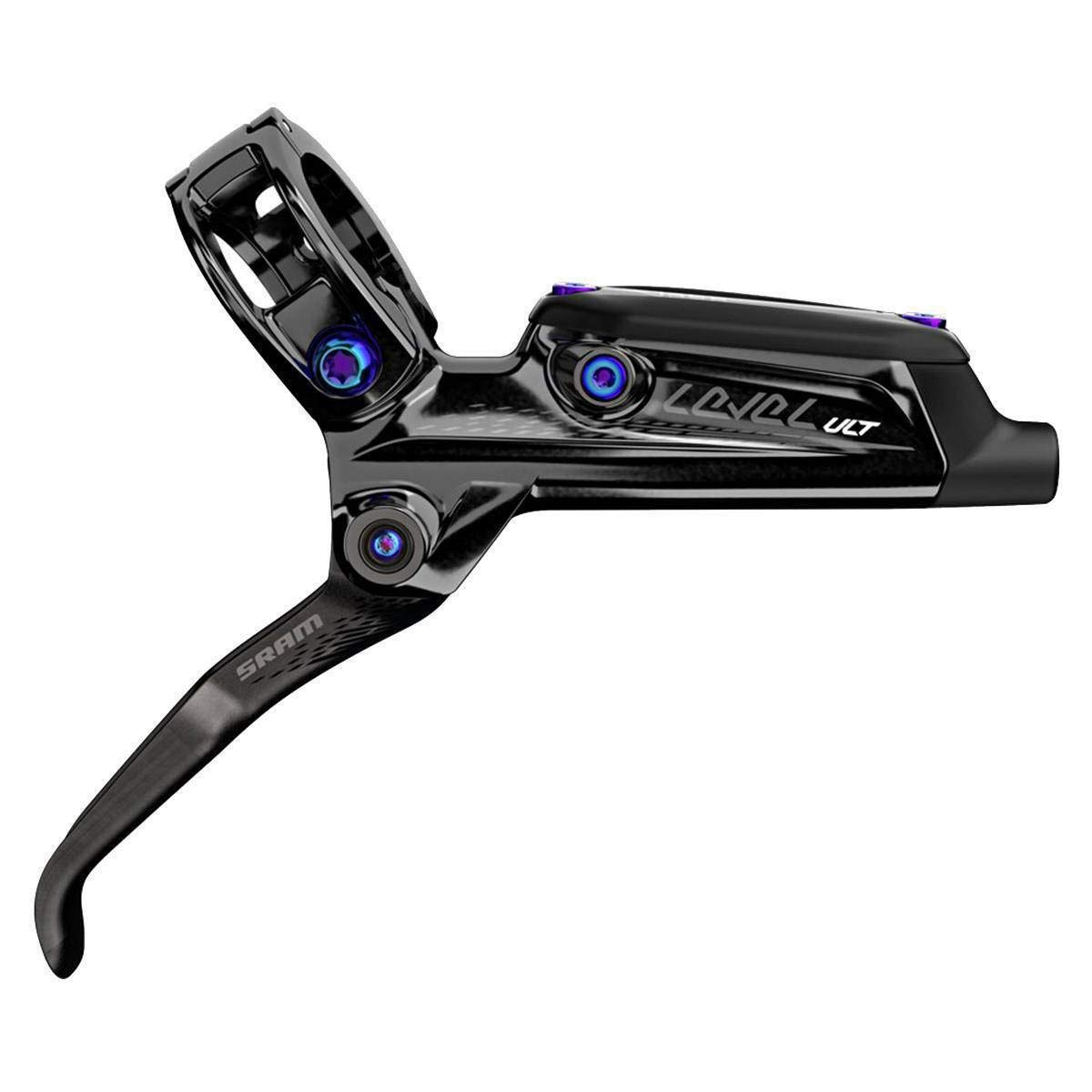 SRAM Level Ultimate Disc Brake and Lever - Front, Hydraulic, Post Mount, Black with Rainbow Hardware, B1