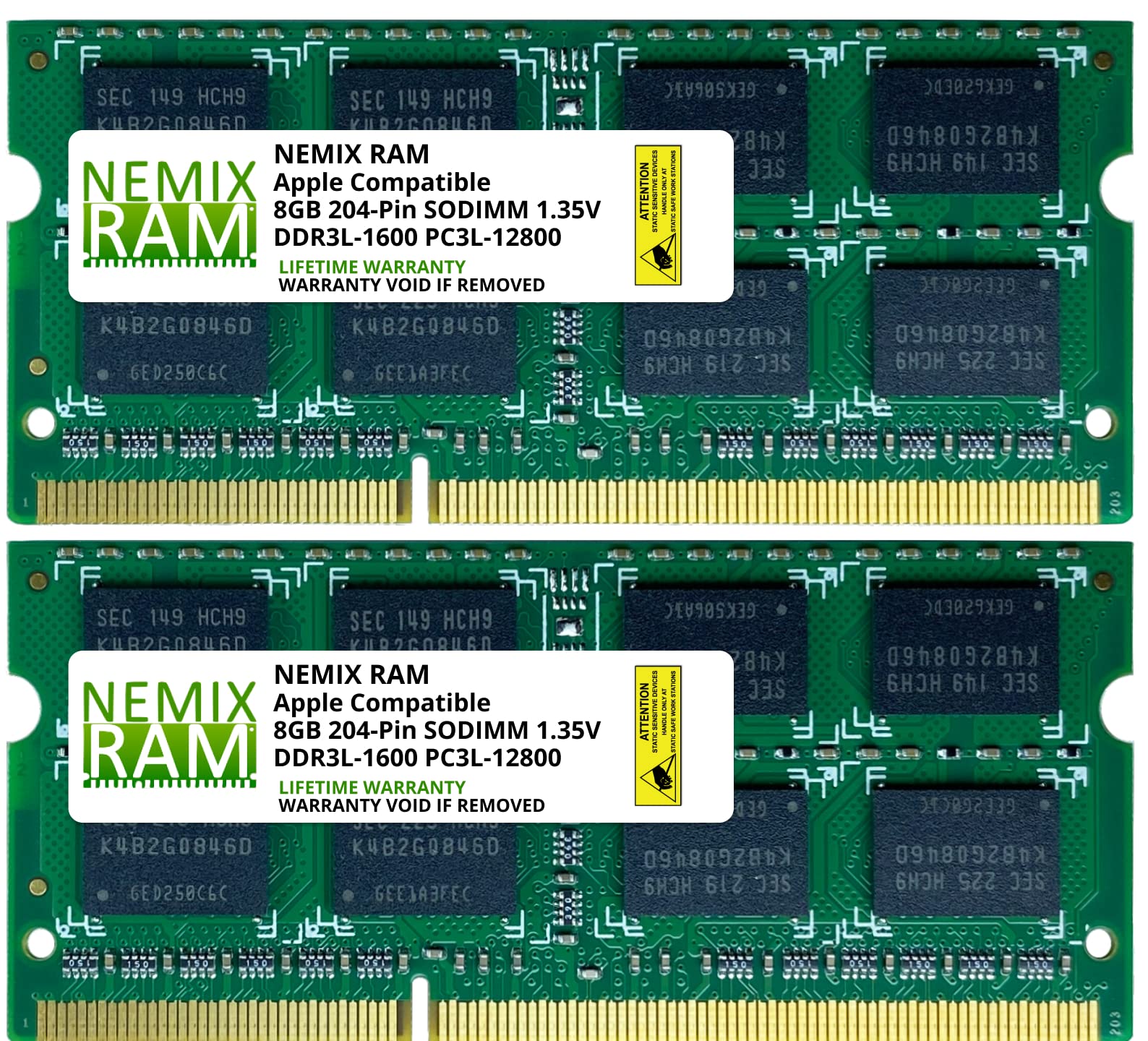 NEMIX RAM 16GB Kit (2x8GB Upgrade) DDR3-1600 SODIMM PC3-12800 for Apple MacBook Pro Mid 2012 / iMac Late 2012 / iMac 2013, Late 2014, Mid 2015, Mac Mini Late 2012