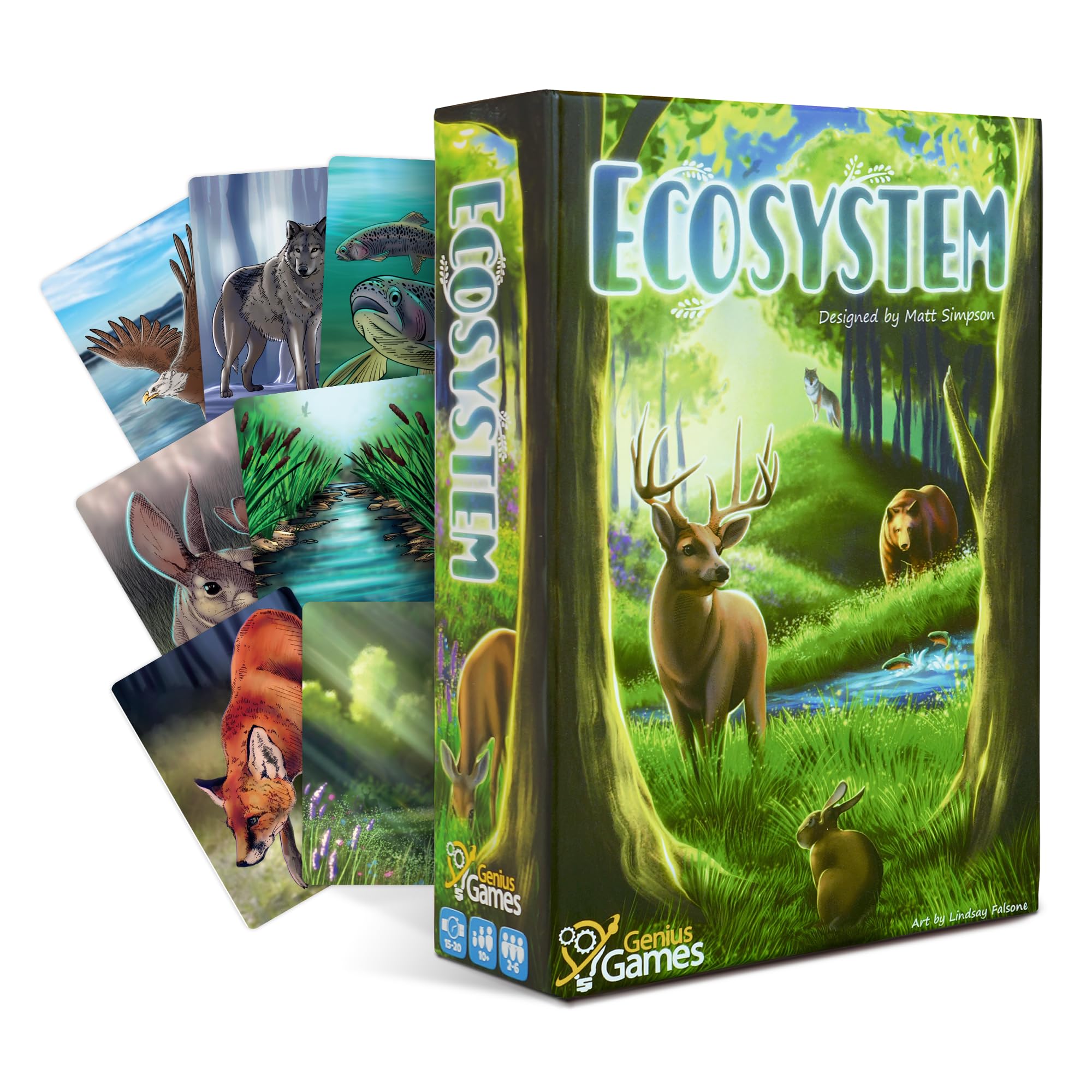 Ecosystem - A Family Card Game about Animals, their Habitats, and Biodiversity - Card Game for Kids 10+ and Adults - Family Games - Kids Board Games for Environmental Science Class - Fun Board Games