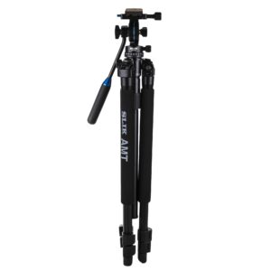 SLIK PRO 330SVH Aluminum Tripod with SVH-501 Compact Fluid Video Head for Mirrorless/DSLR Sony Nikon Canon Fuji Cameras and More - Black (613-354)