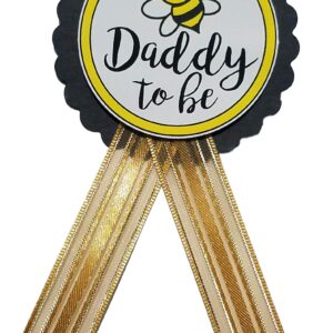 Amy's Bubbling Boutique Honey Bee Mommy to Be Baby Shower Banner Sash Mom & Daddy to Be Pin - What will it Gift Set