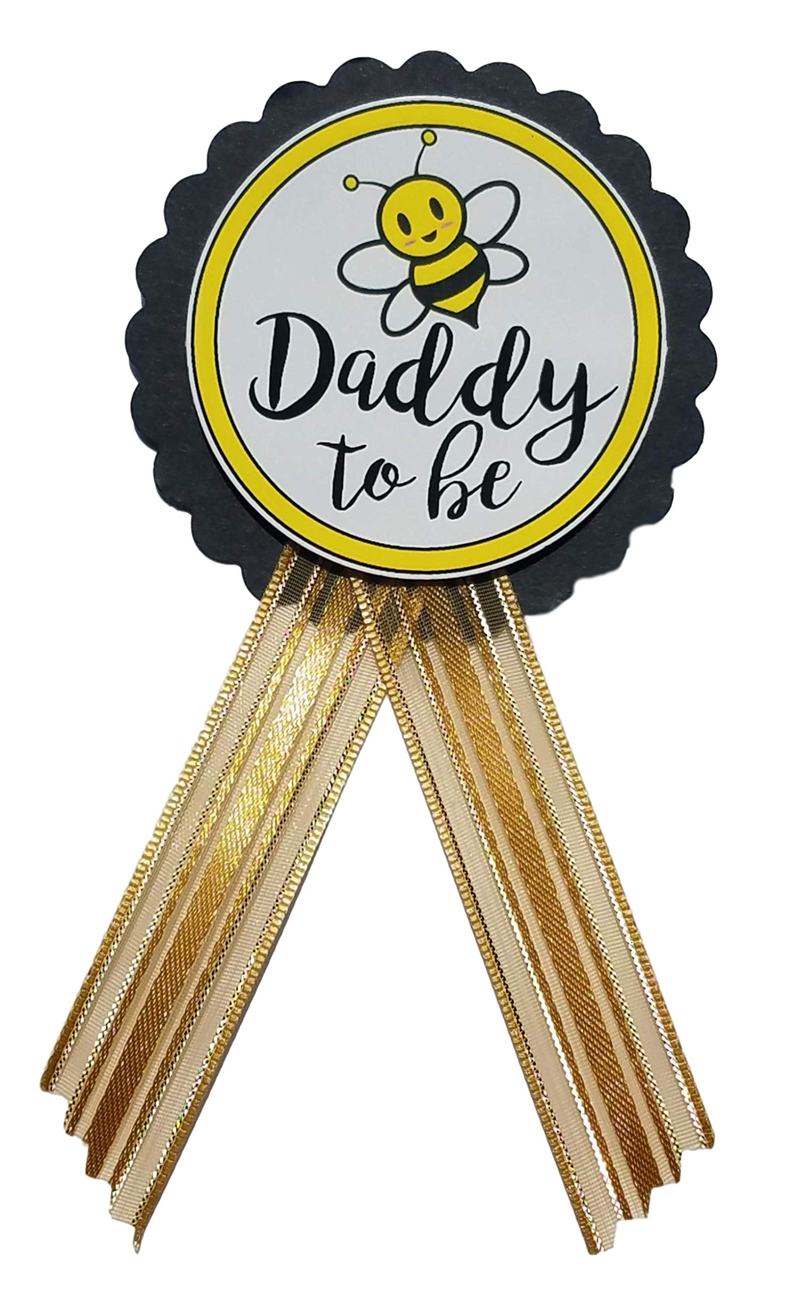 Amy's Bubbling Boutique Honey Bee Mommy to Be Baby Shower Banner Sash Mom & Daddy to Be Pin - What will it Gift Set