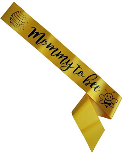 Amy's Bubbling Boutique Honey Bee Mommy to Be Baby Shower Banner Sash Mom & Daddy to Be Pin - What will it Gift Set