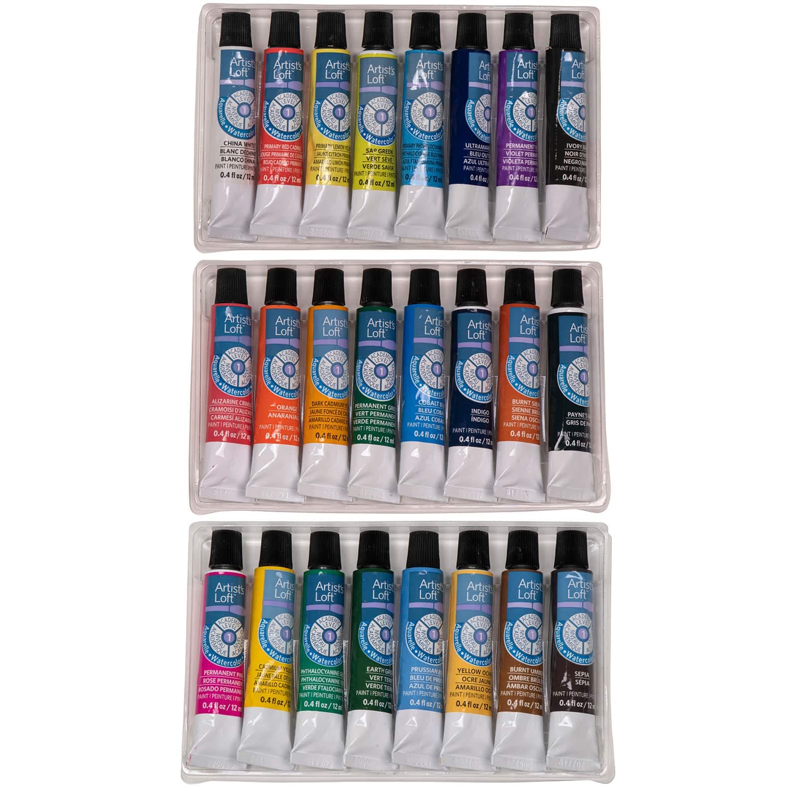 Watercolor Paint Set by Artist's Loft, 24 Colors