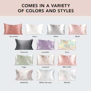 Kitsch Satin Pillowcase for Hair and Skin Queen, Softer Than Mulberry Silk Pillow Cases Standard Size, Cooling Pillow Covers 19x26 in for Sleeping, Smooth Satin Pillowcase with Zipper, (Ivory) 1 Pack