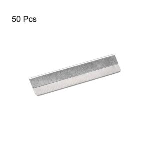 uxcell Eyebrow Razor Blade Trimmer Stainless Steel Eyebrow Shaver Blade for Makeup 50pcs