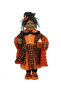 karen didion originals latte witch figurine, 20 inches - handmade halloween holiday home decorations and collectibles