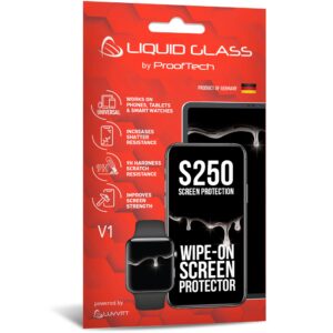 luvvitt liquid glass screen protector with $250 screen protection - scratch resistant wipe on coating for all smartphones tablets smartwatches - universal