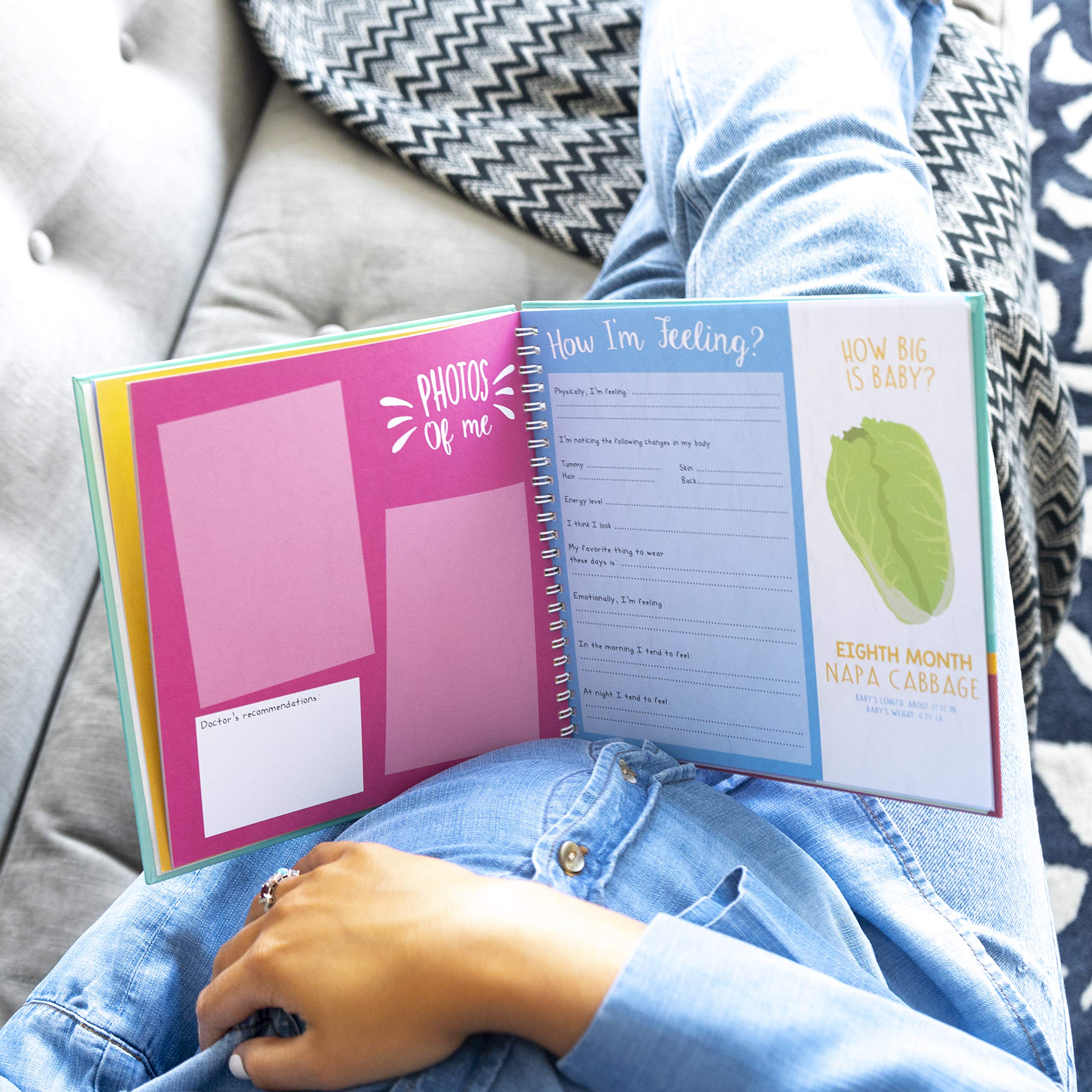 Unconditional ROSIE Pregnancy Journal & Baby Memory Book with Stickers - Planner for First Time Moms - 2022