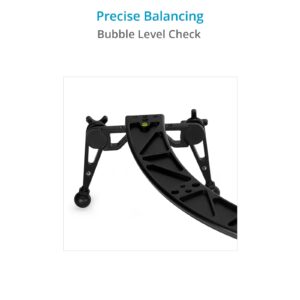 Proaim Curve-180° Curved Video Camera Slider for Tracking/Motion/Parabolic/Reveal Shots & More. Smooth & Balanced Glides, Adjustable Feet. 10kg/ 22lb Payload, 1/4" & 3/8" Tripod Threads (SL-CUR-180)