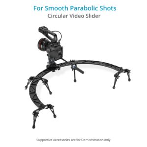 Proaim Curve-180° Curved Video Camera Slider for Tracking/Motion/Parabolic/Reveal Shots & More. Smooth & Balanced Glides, Adjustable Feet. 10kg/ 22lb Payload, 1/4" & 3/8" Tripod Threads (SL-CUR-180)