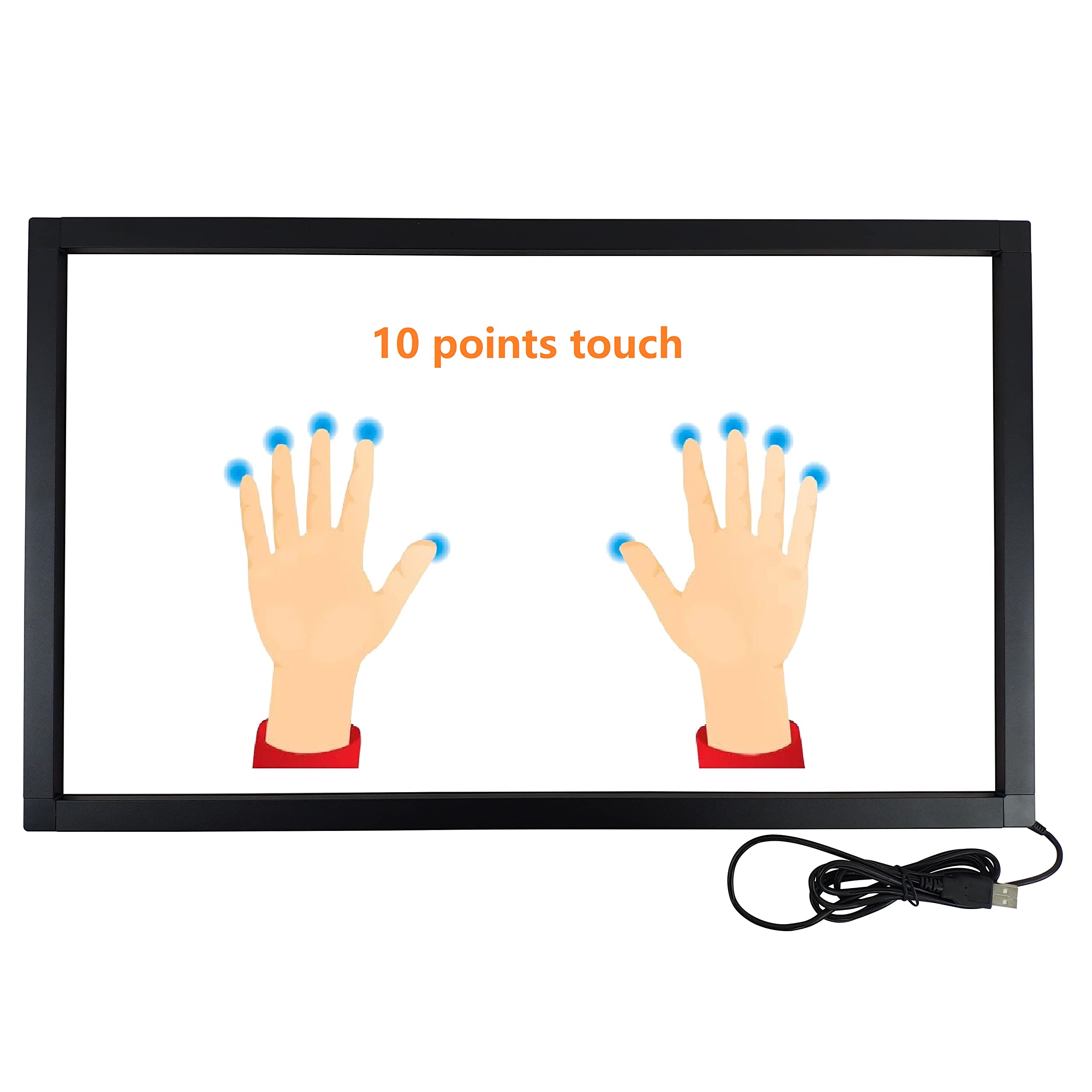 Deyowo 80 Inch Interactive 10 Points Infrared IR Touch Screen Overlay Frame Free Driver