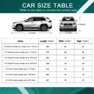 GUNHYI 5 Layer SUV Car Cover Waterproof All Weather, Universal Fit Ford Explorer, Honda Pilot, Nissan Murano, Jeep Grand Cherokee, Hyundai Palisade, Volkswagen Atlas etc, Up to 201 Inch