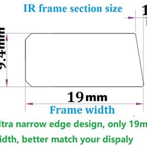 DeYoWo 75 Inch Interactive 10 Points Infrared IR Touch Screen Overlay Frame Free Driver