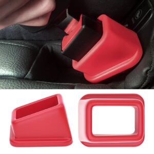 g ganen 2-pack buckle holder compatible with baby seat - keep buckle in upright position and makes buckling easier (red, regular)