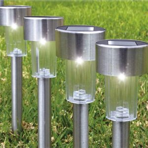 Eternal Living Garden Ideas 12pk Solar Garden Light | Stainless Steel Led Pathway Landscape Lighting for Patio or Yard