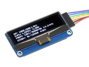 2.23 inch oled display hat compatible with raspberry pi/jetson nano/arduino/stm32, 128×32 pixels spi i2c oled with ssd1305 driver