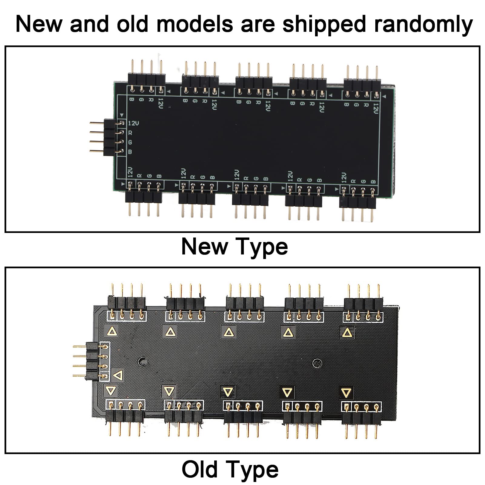 Computer Fan RGB Hub,Computer 10-Channel RGB Hub,PC Motherboard RGB Fan Extension Cable,RGB LED Splitter Hub,Suitable for PC Desktop Computer Motherboard(12V 4-Pin)